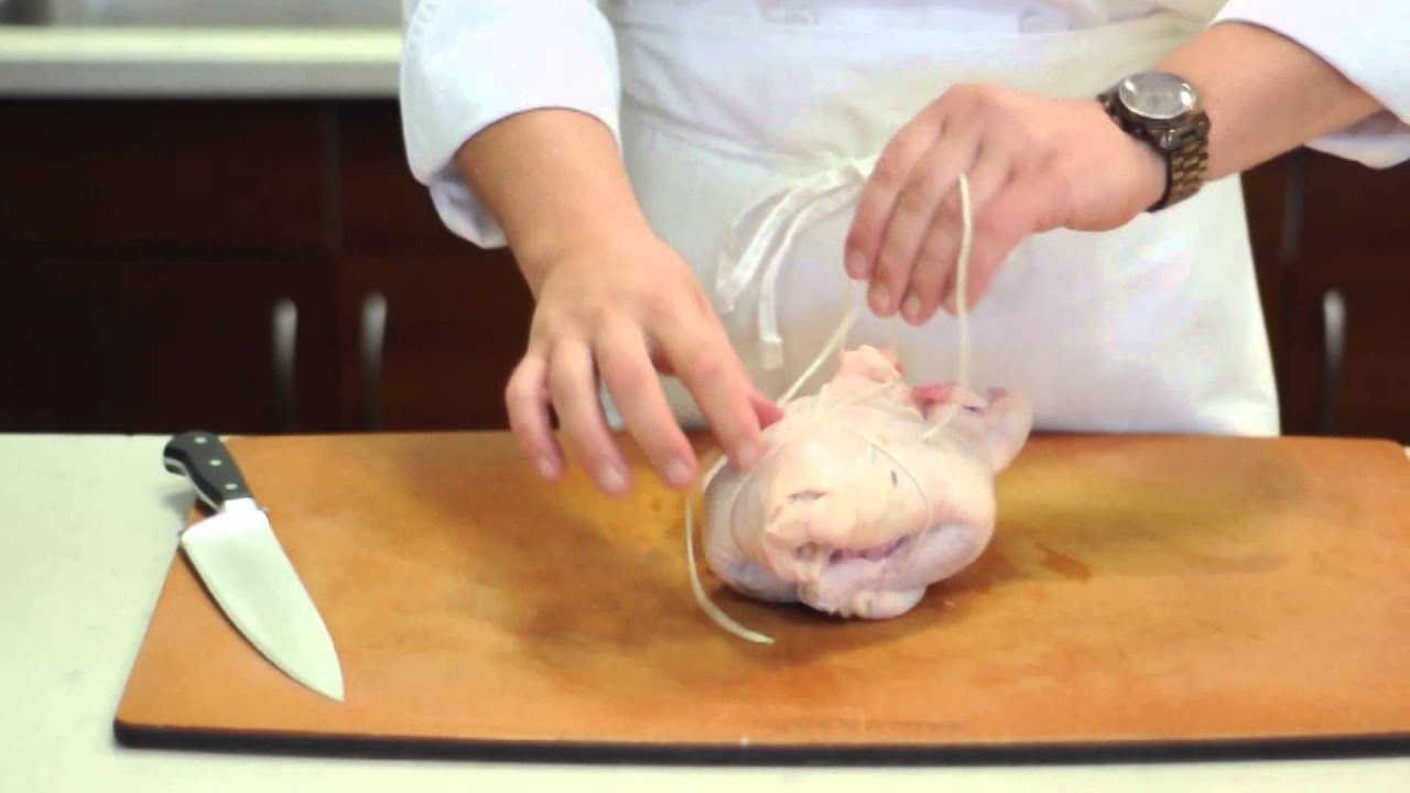 Culinary Schools | Tutorial: How To Truss A Chicken - YouTube