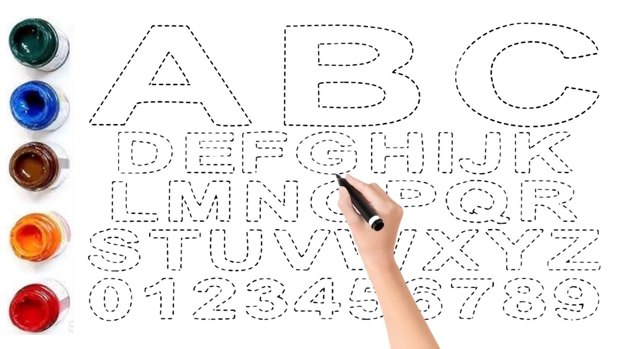 Kids Learn Alphabet Draw and Paint/ Tracing and Coloring For Kids /kids ...