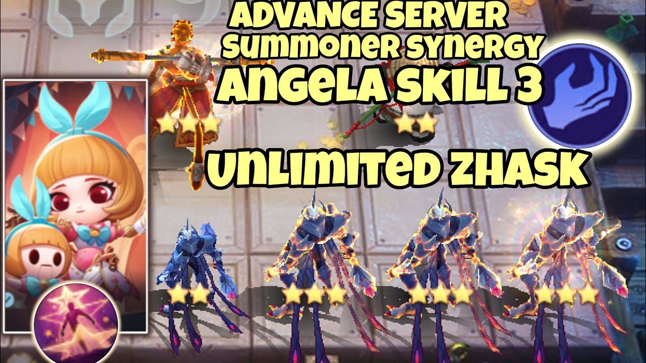 Summoner synergy | Unlimited zhask | new commander Angela skill 3 ...