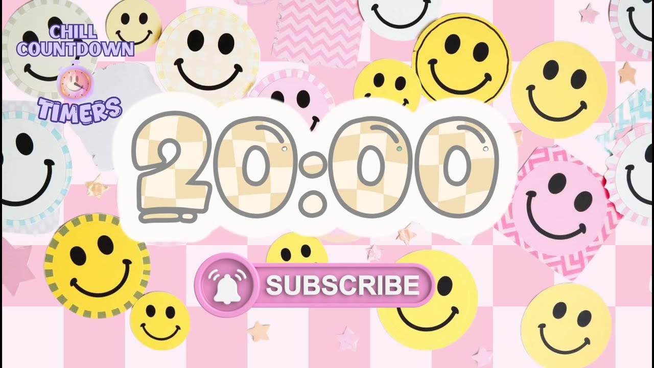 20 Minute Smiley Face Timer | Chill Countdown Timer with Lo-Fi Music ...