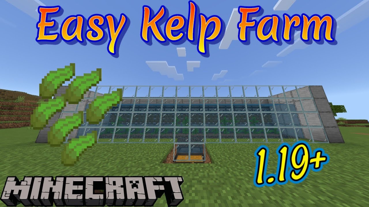 How To Make Easy Kelp Farm In 1.19+ Minecraft (Java And Pe) |EXD《ALI ...