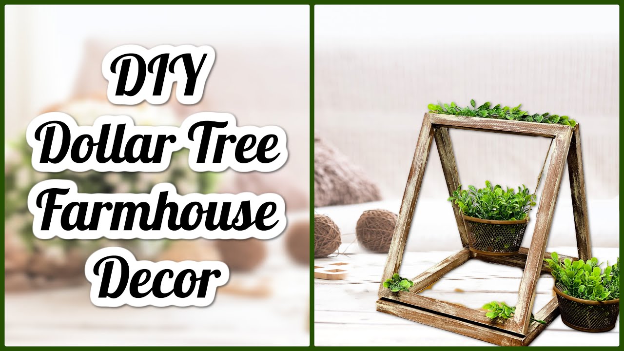 DIY Farmhouse Planter Decor | Dollar Tree DIYs | Easy And Affordable ...
