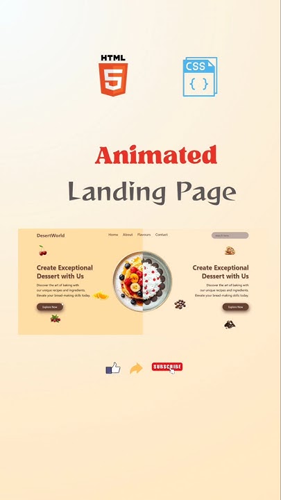CREATE RESPONSIVE Animated Landing Page with HTML and CSS! - YouTube