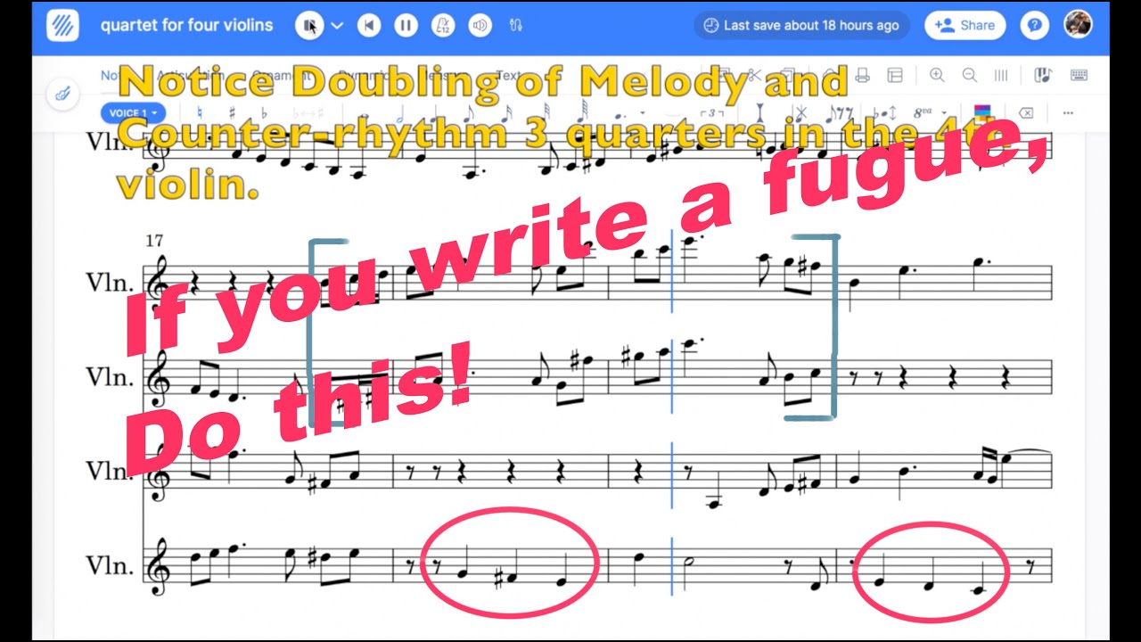 Easy Tips for writing your fugue - with example - YouTube