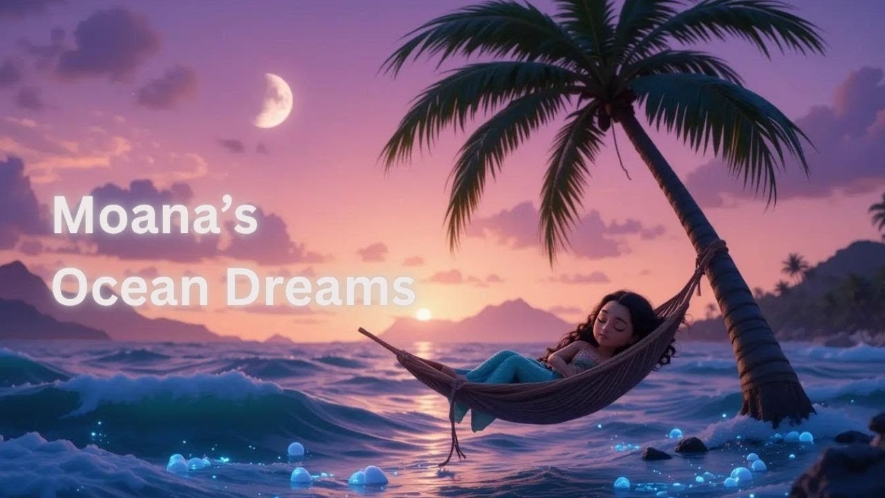 Moana Sleeps by the Twilight Ocean 🌊🌺 | Gentle Lullabies for Babies ...