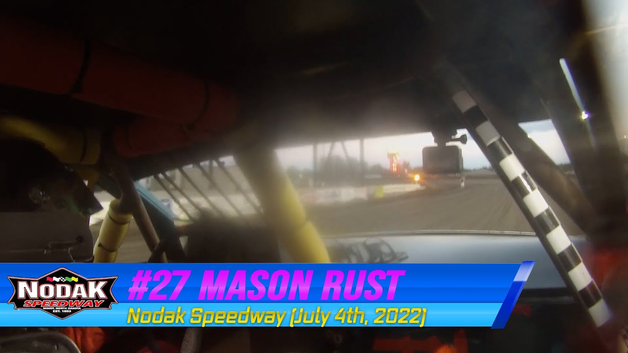 #27 Mason Rust IMCA Sport Compact On-Board @ Nodak (7/4/22) - YouTube