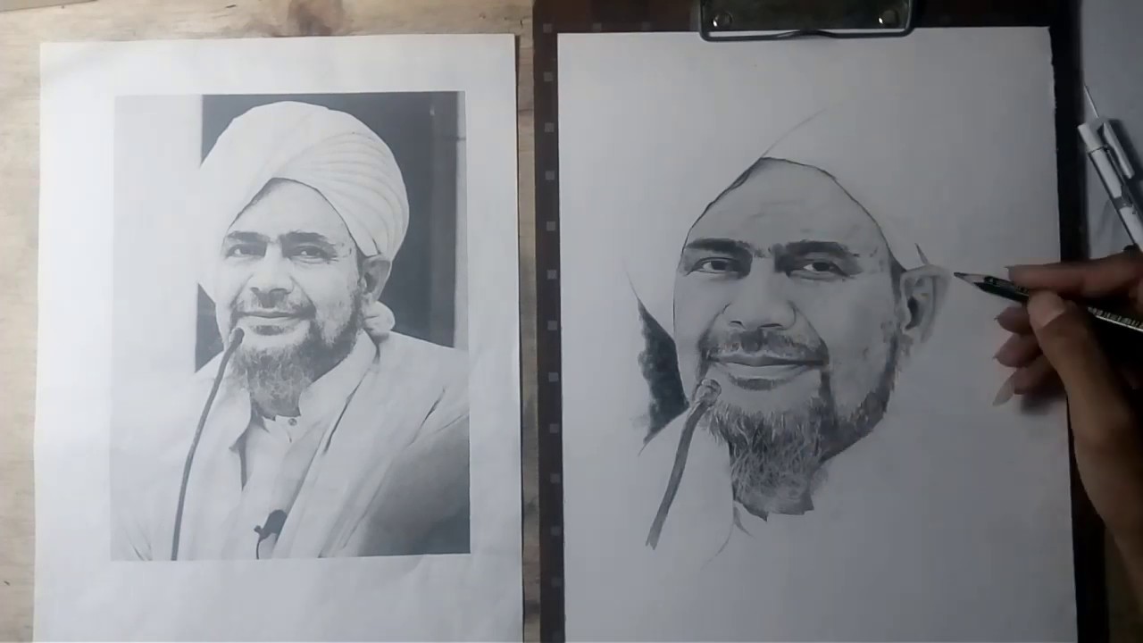 HABIB UMAR BIN HAFIDZ •drawing pencil habbib umar bin hafidz (speed ...