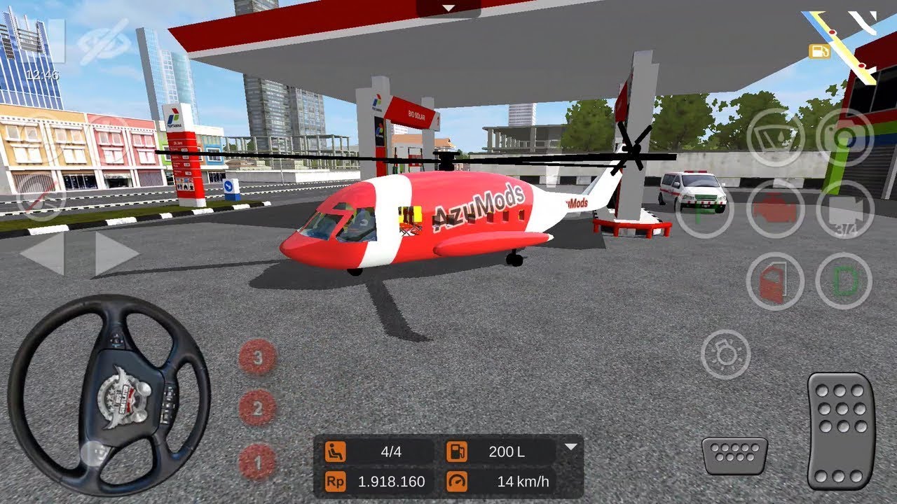 LIVE🛑Flying Helicopter Mod in Bus simulator Indonesia - Helicopter ...