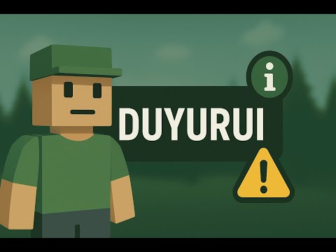 Unturned İçin Modern Duyuru Arayüzü | Uyarı – Bilgi – Başarılı Mesaj Sistemi