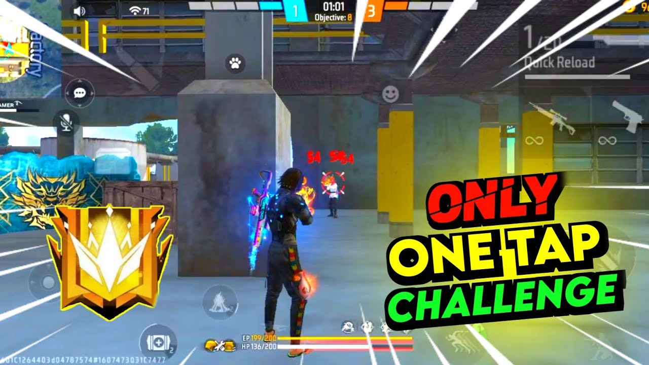 Only One Tap Challenge ⚡️ Best Custom Hud 3 Finger Gameplay || Free ...