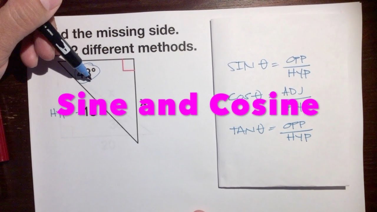 Using Sine and Cosine to Find a Missing Side - YouTube
