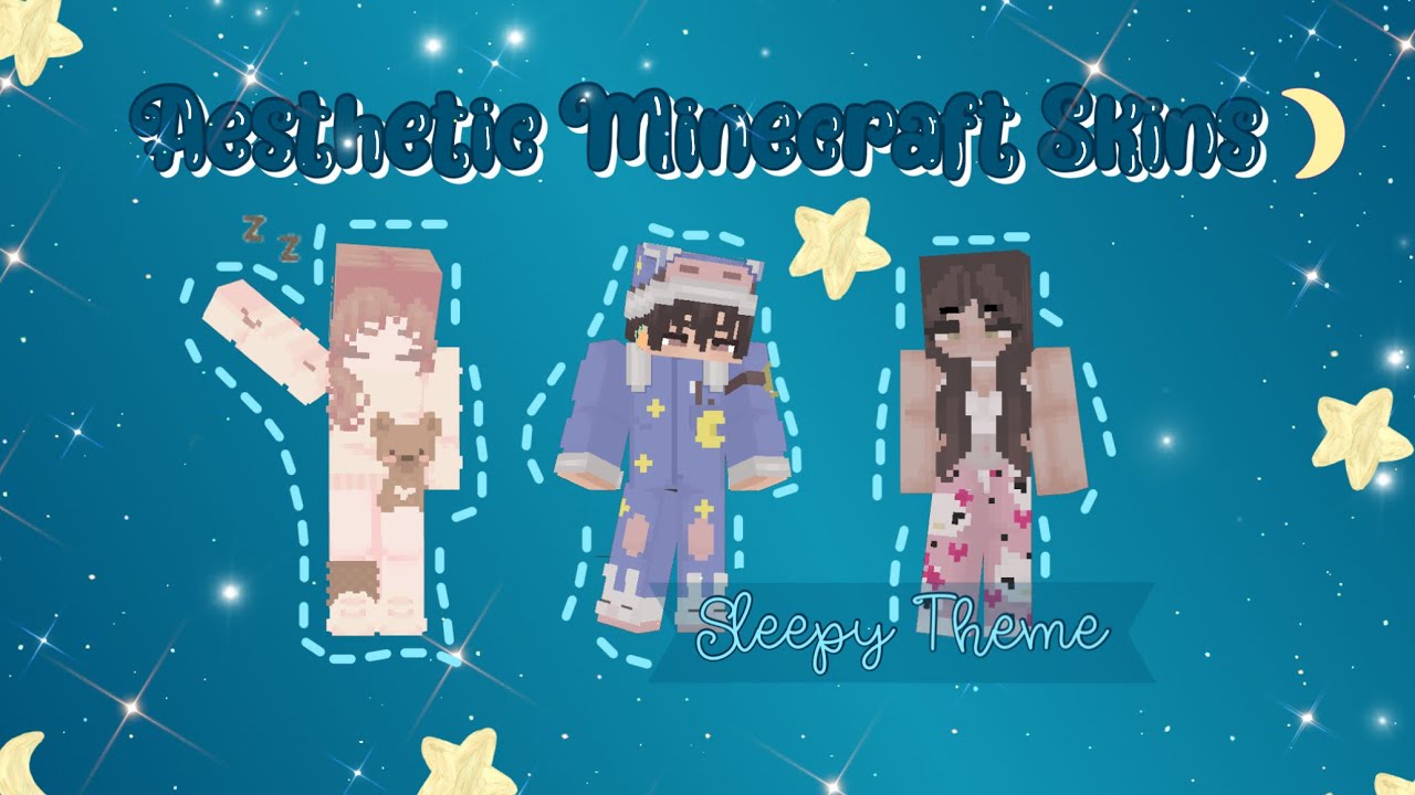 Aesthetic Minecraft Skins~ Sleepy Theme~ with links~MCPE - YouTube