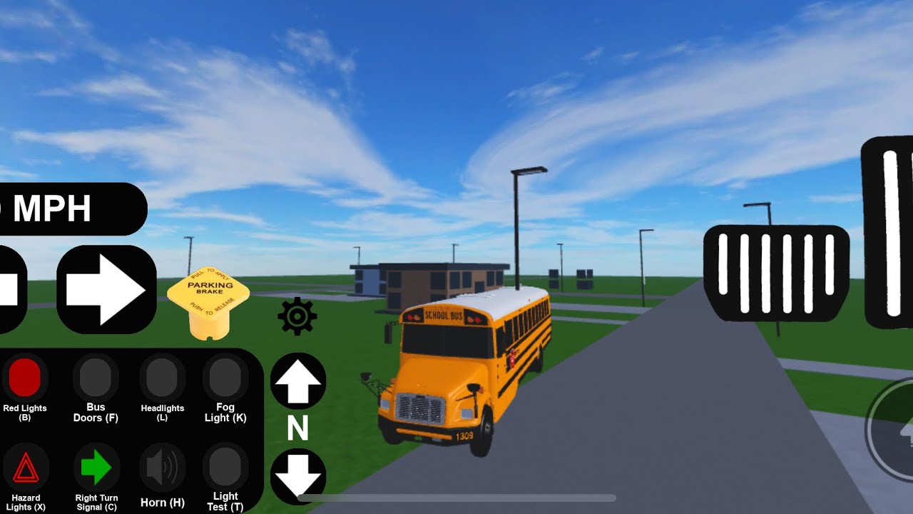 School bus in school bus simulator (Roblox) - YouTube