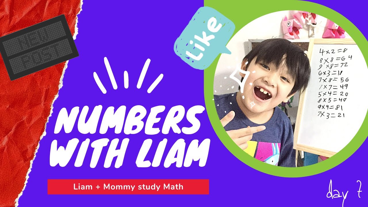 Numbers With Liam (Day 7) - YouTube