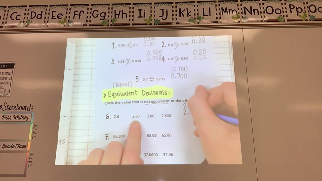 Lesson 2.3 Video - Equivalent & Comparing Decimals - YouTube