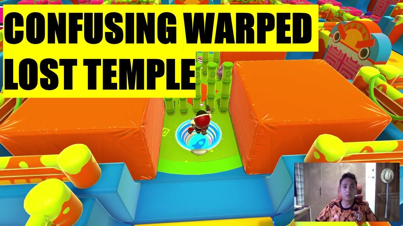 CONFUSING WARPED LOST TEMPLE MAP - Fall Guys Gameplay 60fps - YouTube