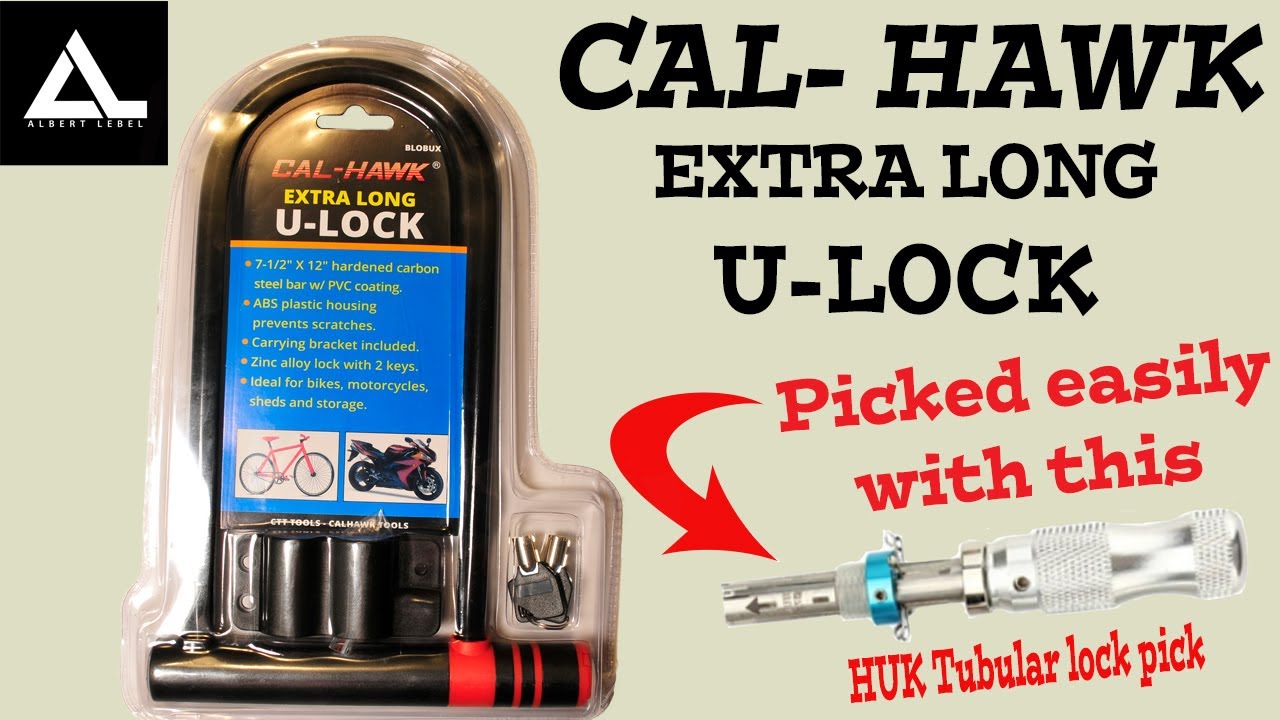 #438 Cal Hawk U-lock Picked in seconds with HUK tubular lock pick - YouTube