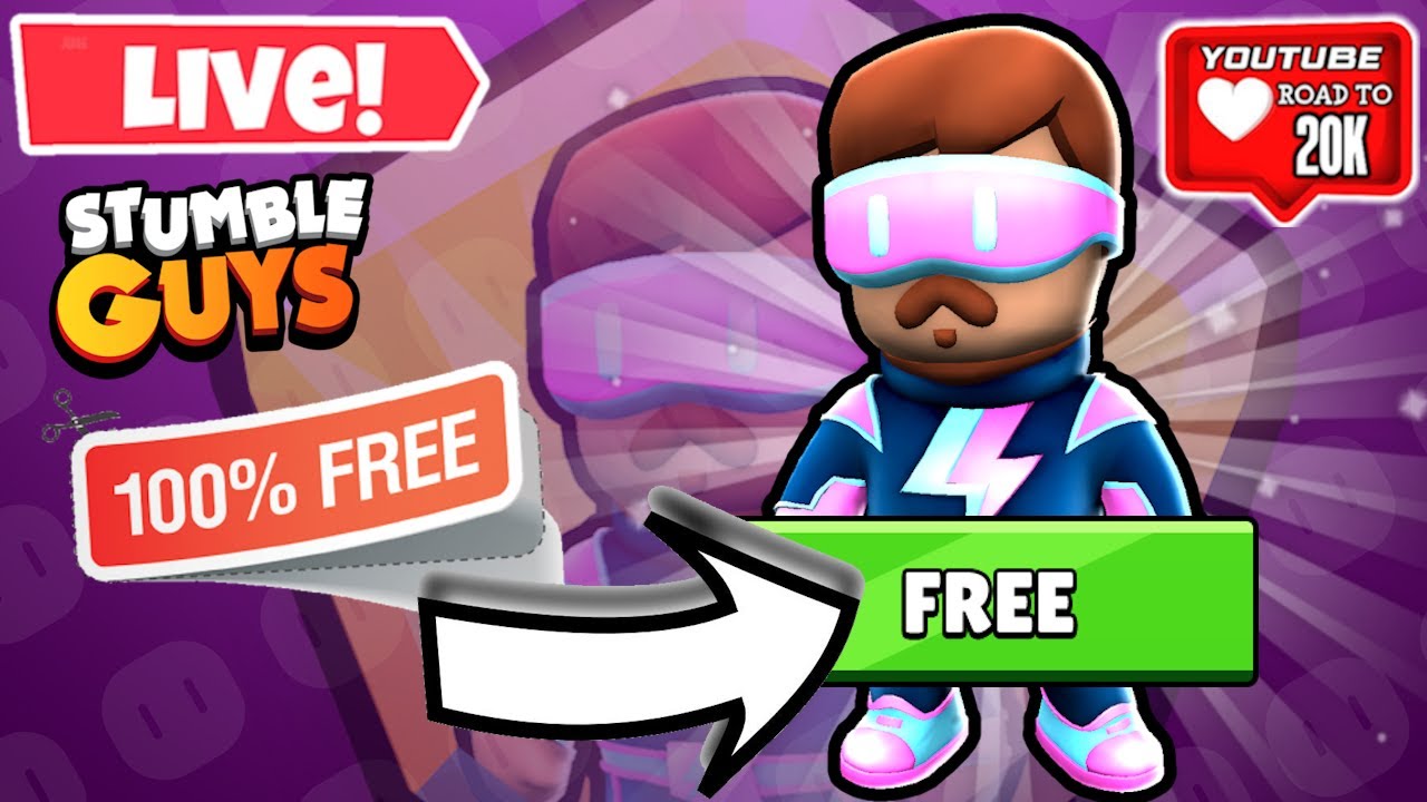 LIVE STUMBLE GUYS 0.64 | FREE CYBER JIMMY MR BEAST SKIN! | STUMBLE GUYS ...