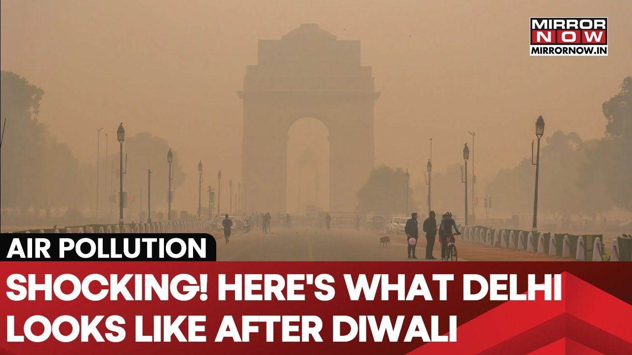Heavy Smog Engulfs Delhi, Shocking Drone Visuals Surface | Air Quality ...