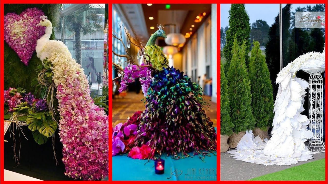 Beautiful Latest Peacock Flower Arrangement Youtube