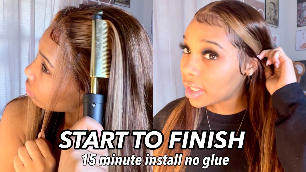 HOW TO INSTALL A HIGHLIGHT T-PART CLOSURE WIG FROM START TO FINISH ...