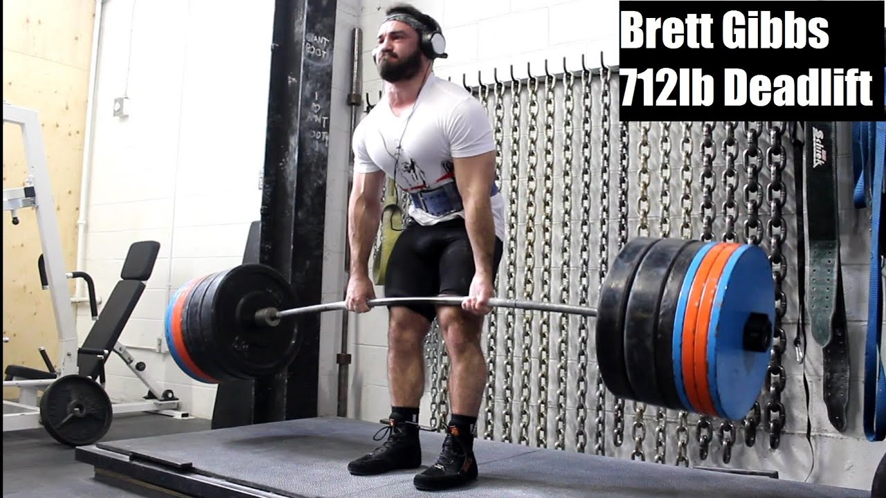 BRETT GIBBS 323KG/712 DEADLIFT ATTEMPT (@84.5KG/186LB) - YouTube