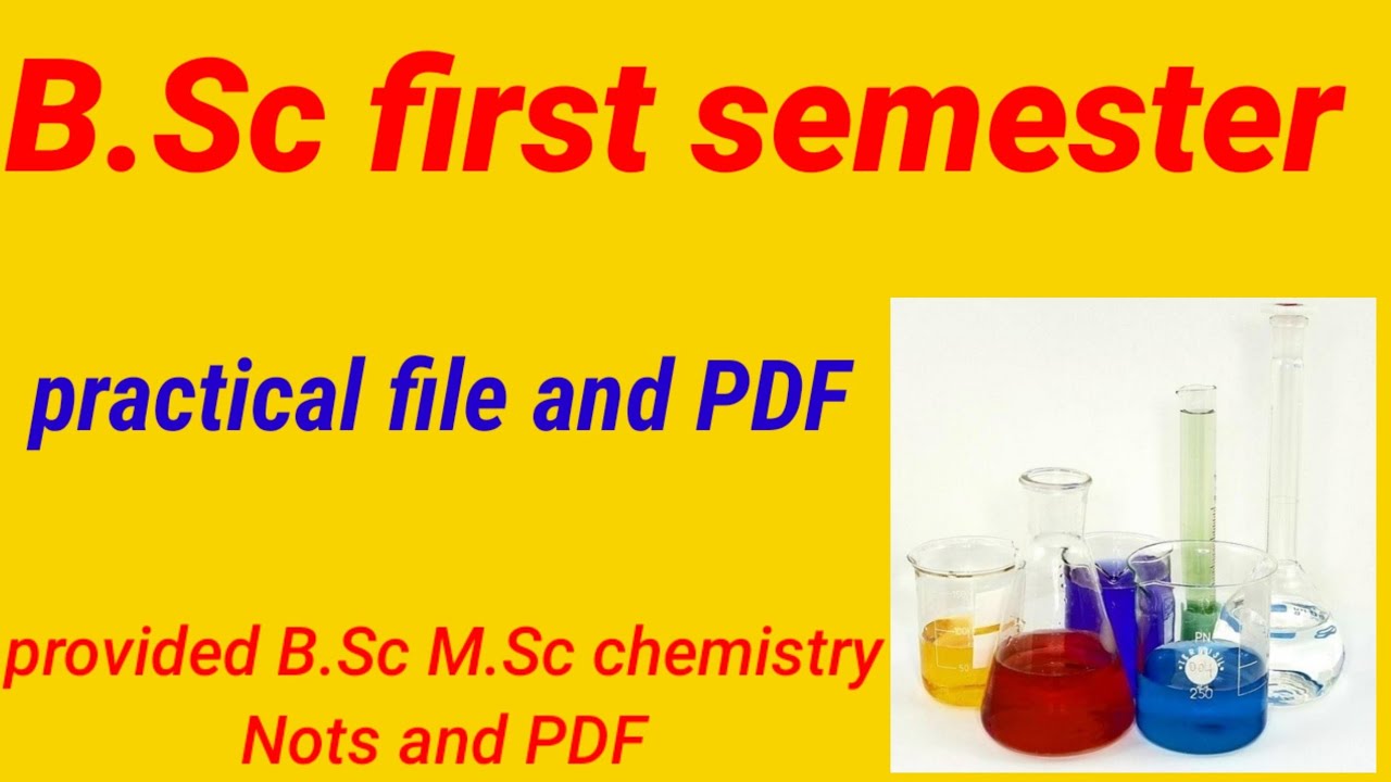 chemistry practical B.Sc first semester PDF - YouTube