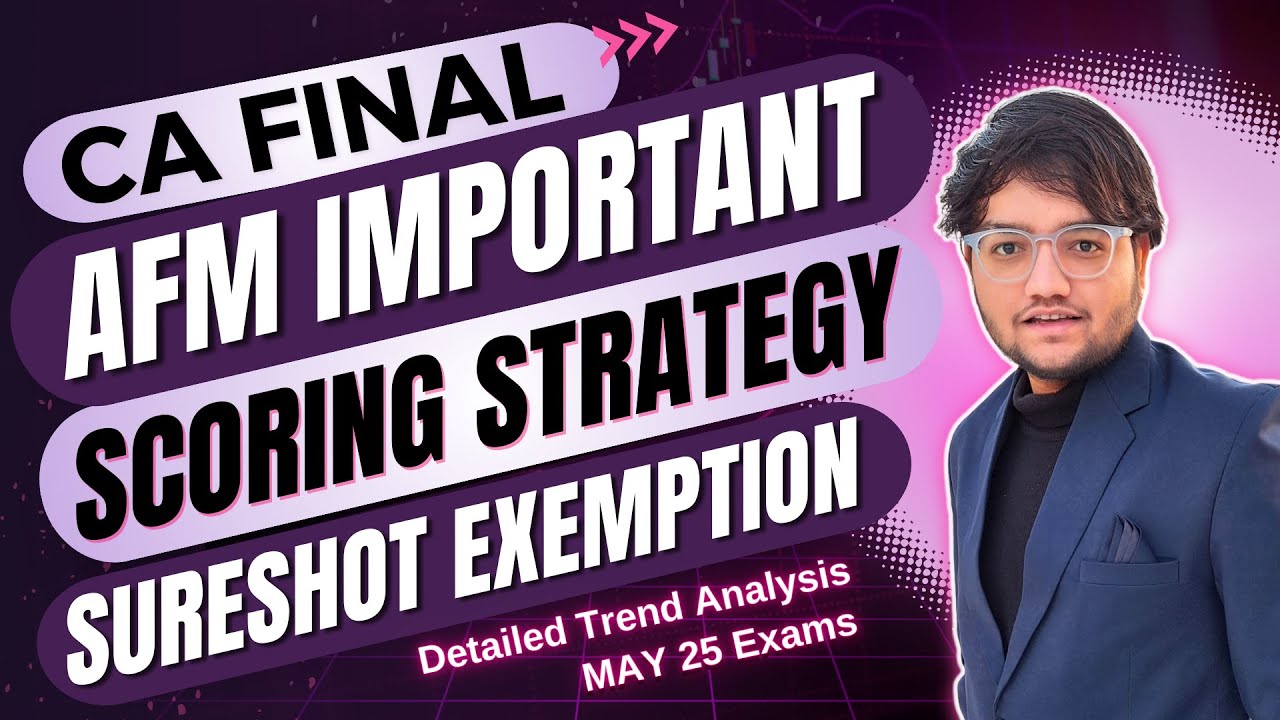AFM Important Questions 🔥| Sureshot Exemption Strategy | CA Final AFM ...