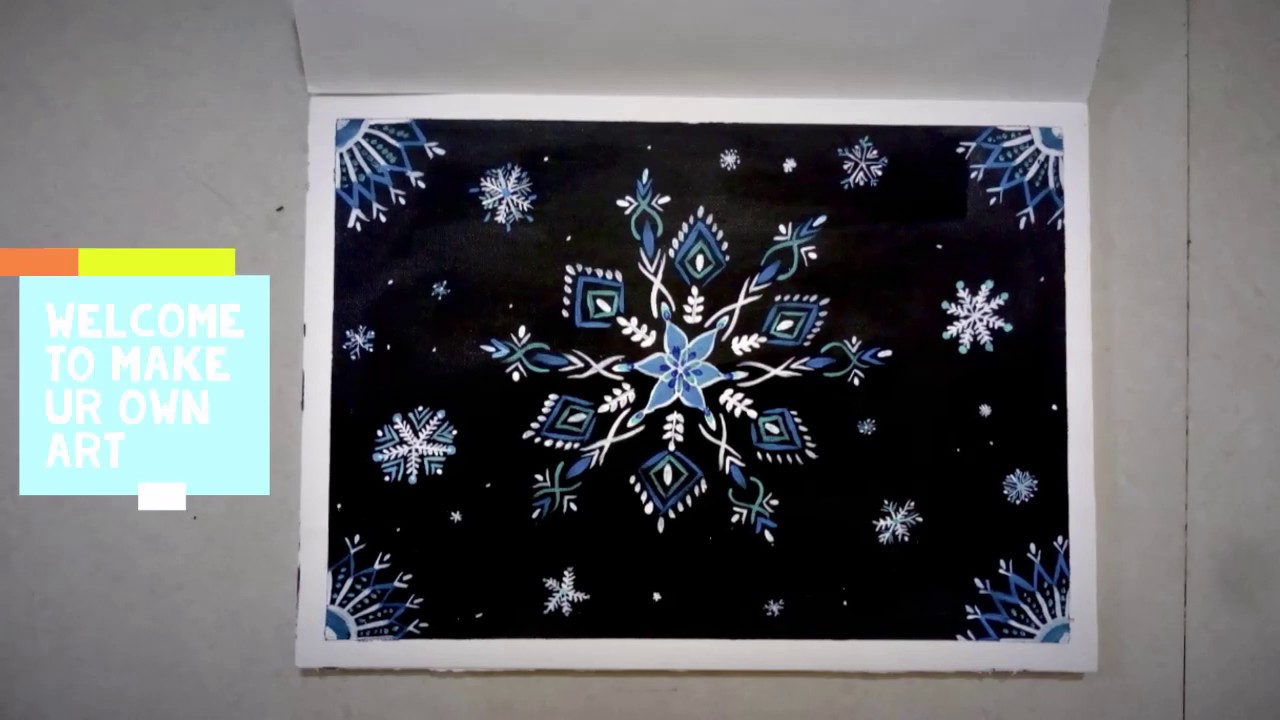 Easy Snowflakes Mandala//Acrylic Mandala // #XmasSplPainting Series#6 # ...