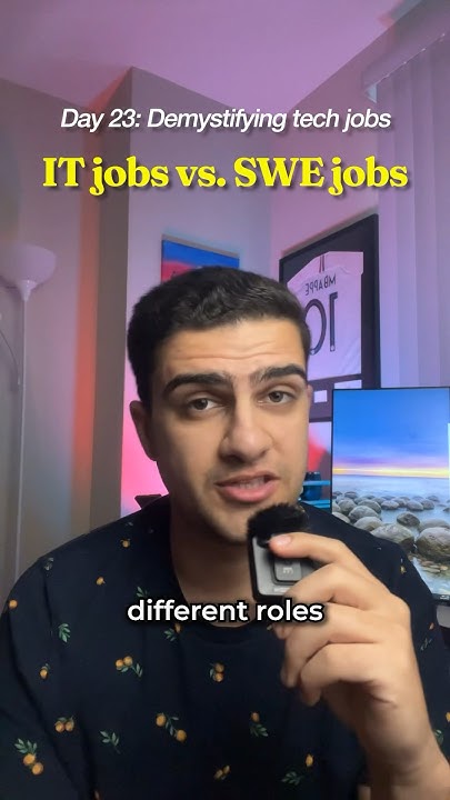 IT vs. Software jobs #softwareengineer #techjobs #softwaredevelopment are - YouTube