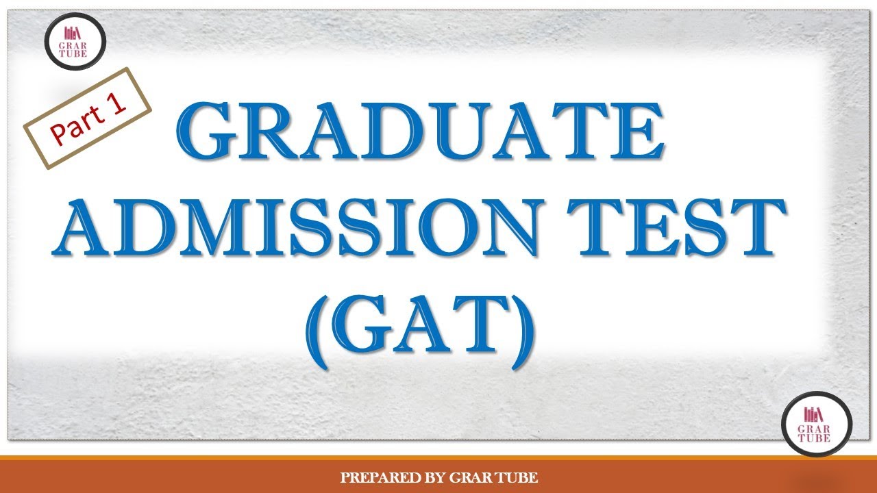 Ethiopian Graduate Admission Test (GAT) Part 1 - YouTube