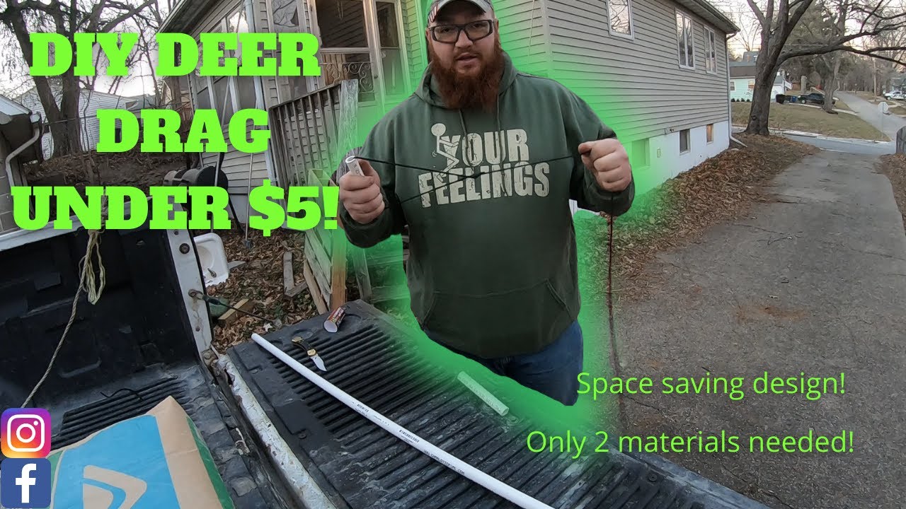 DIY Deer drag for under $5! (Better than dragging by the legs?) - YouTube