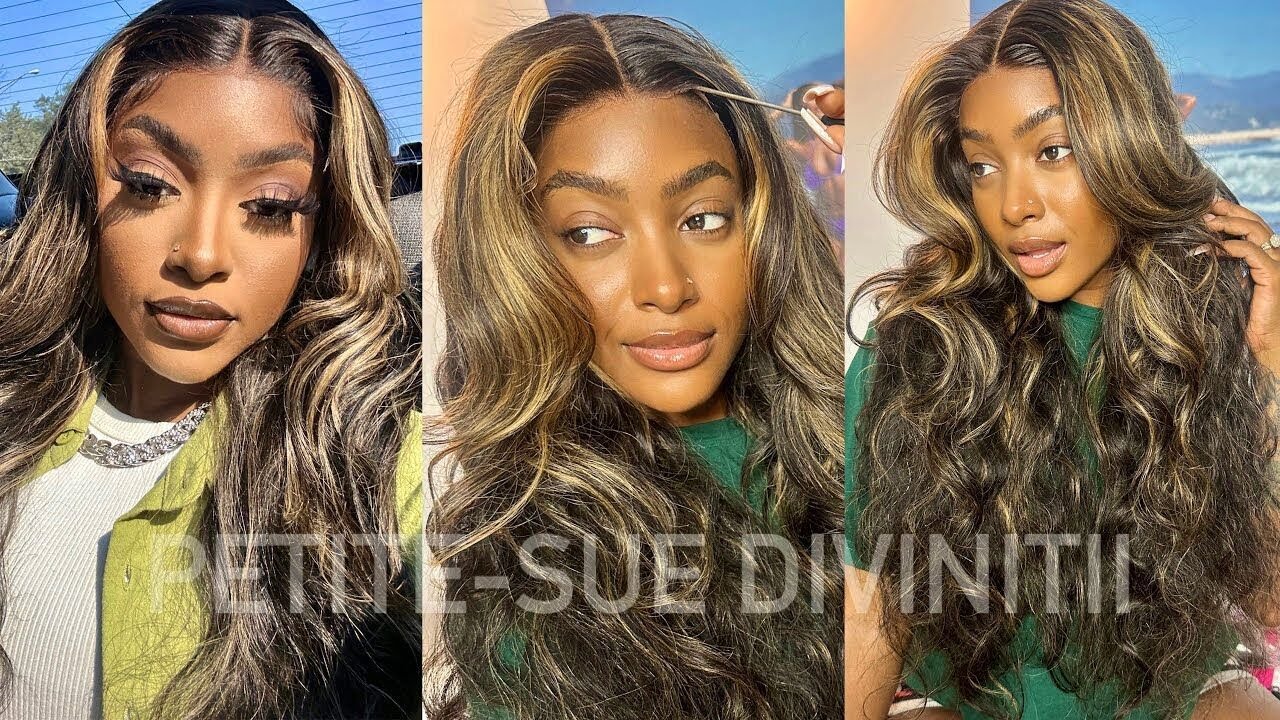 EASY BEGINNER FRIENDLY 8X5 GLULESS HIGHLIGHTED WIG INSTALL @PETITE-SUE ...