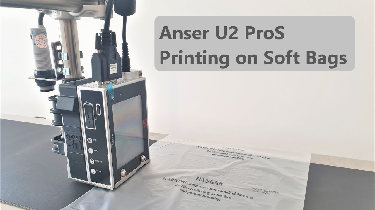 Anser U2 ProS print on soft plastic bags - YouTube