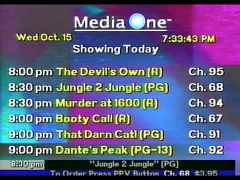 Scrambled Viewer's Choice PPV and Sneak Prevue 10/15/97 MediaOne Saugus ...