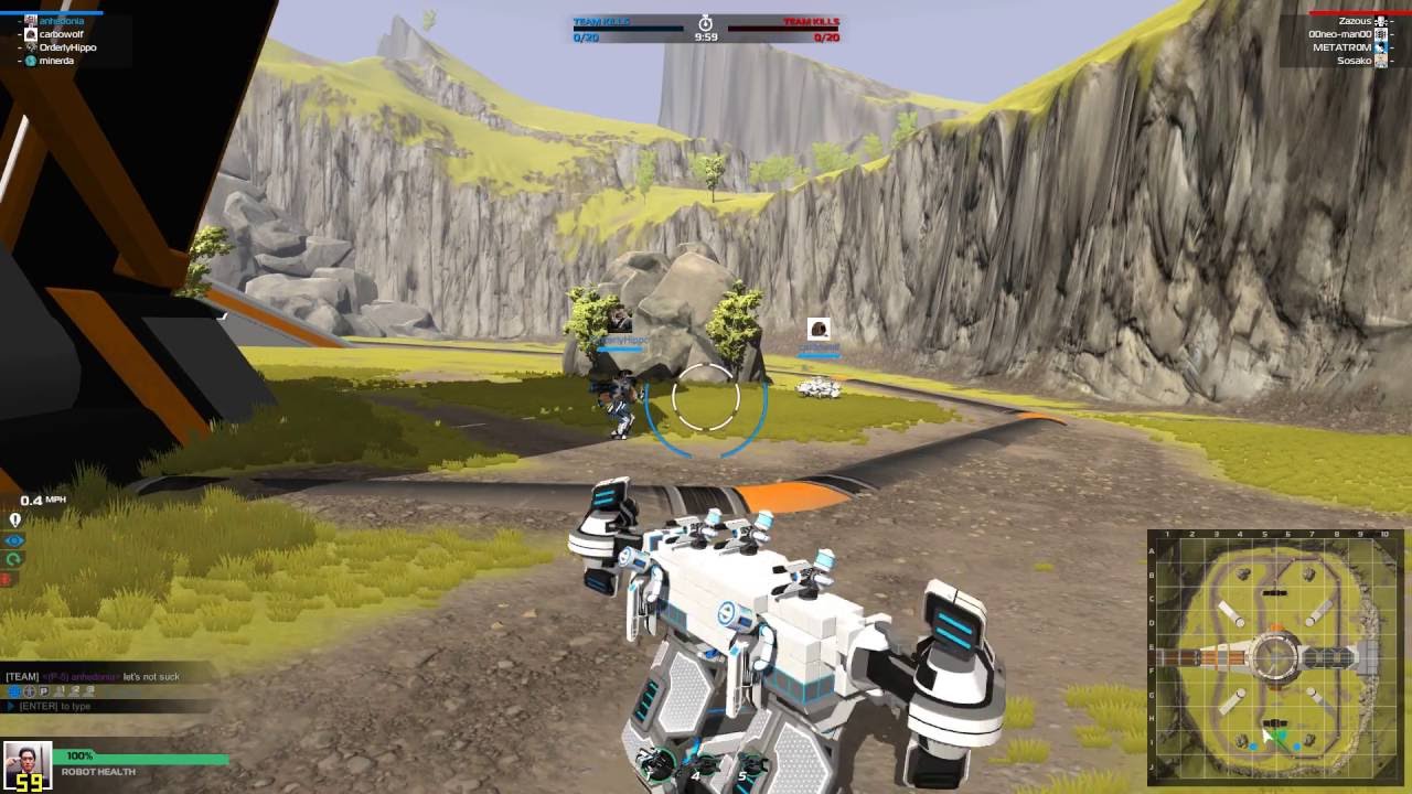 Robocraft - Team Deathmatch with twin chaingun medic mech level 139 ...