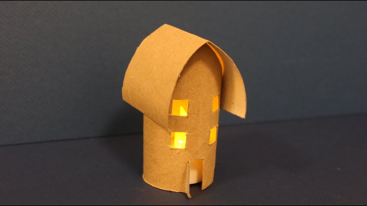 Craft house with toilet paper roll - YouTube