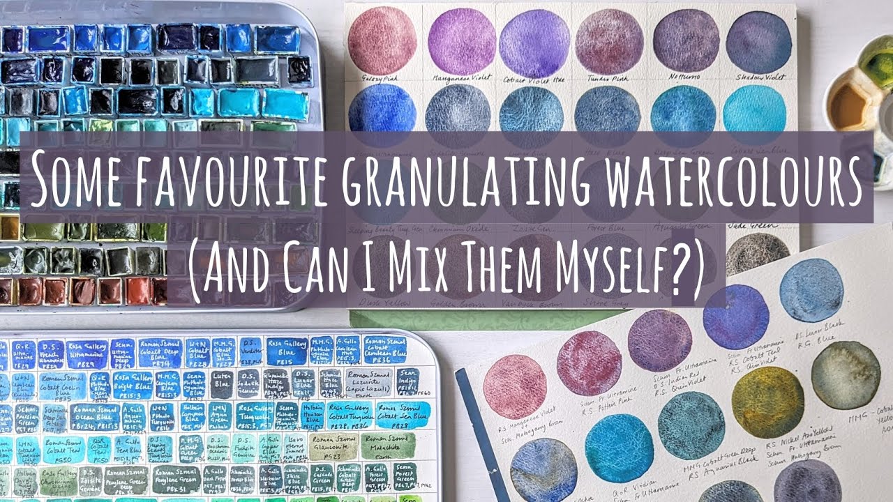 Swatching Some Of My Favourite Granulating Watercolor Paints & Trying ...