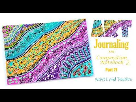 Art Journaling in my Composition Notebook Part 21: Waves and Doodles ...
