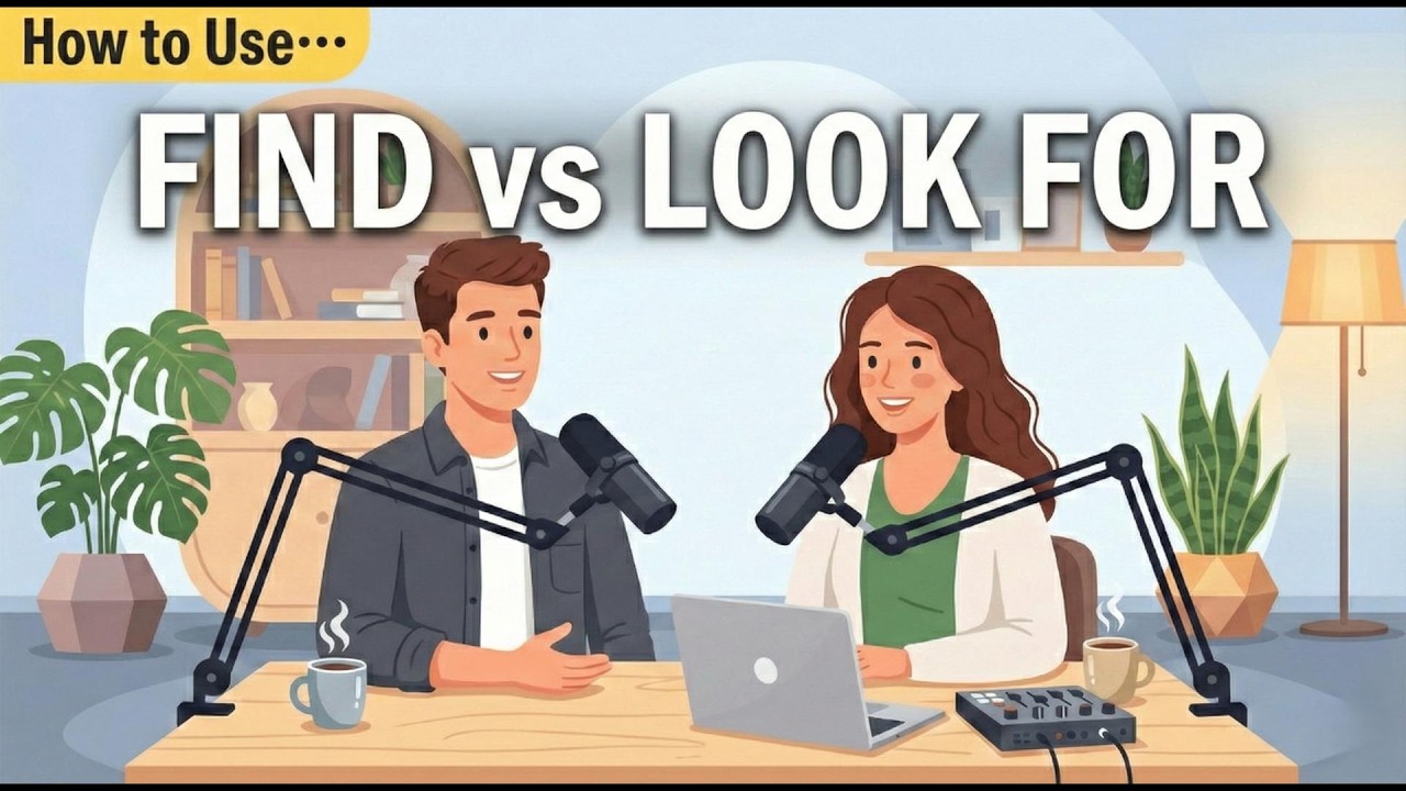 How to Use Find and Look for in English | Easy English Conversation for ...