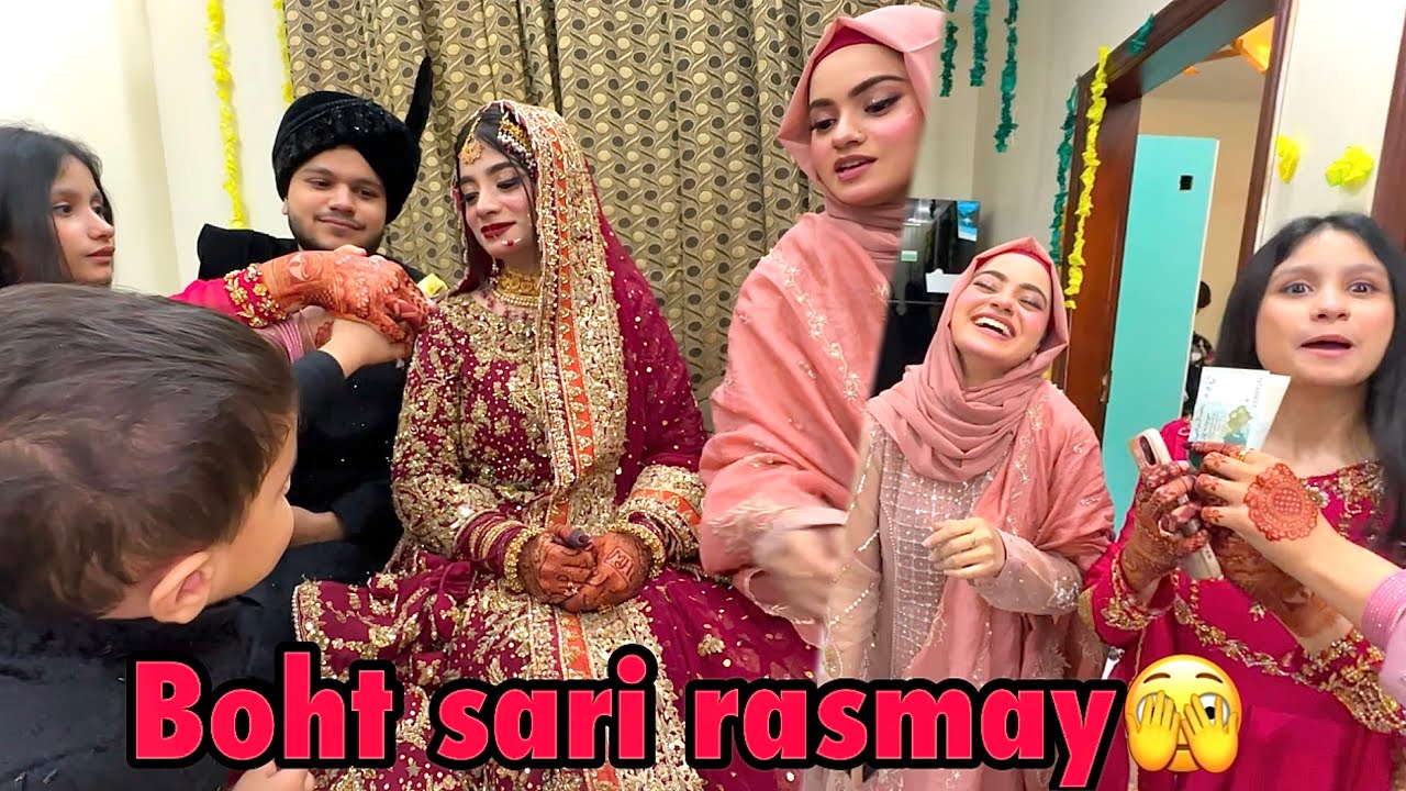Dulhan ki ghar par hoi boht sari rasmeyy🥺 | fariha or baji ne 2lac ki ...