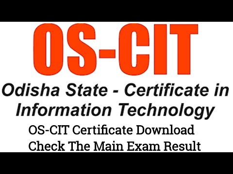 How To Download OS-CIT Certificate #osou #certificate || Chanakya ...