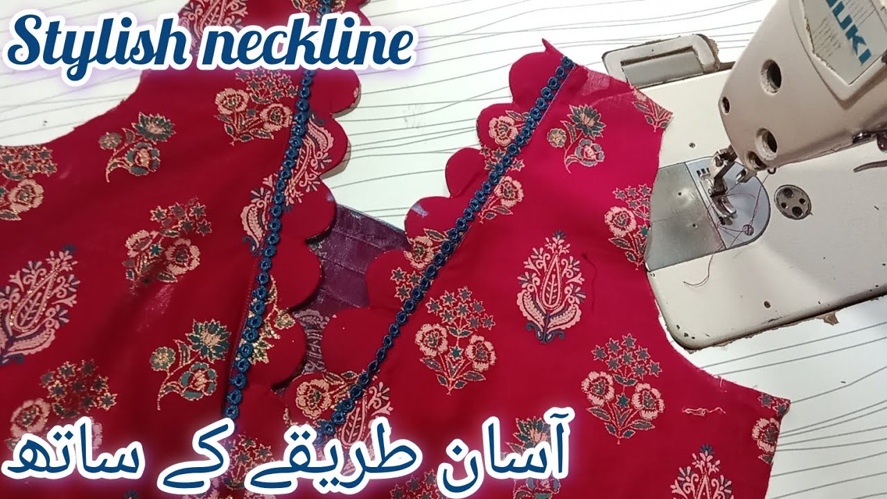 Latest neck design cutting and stitching//How to make neck design ...