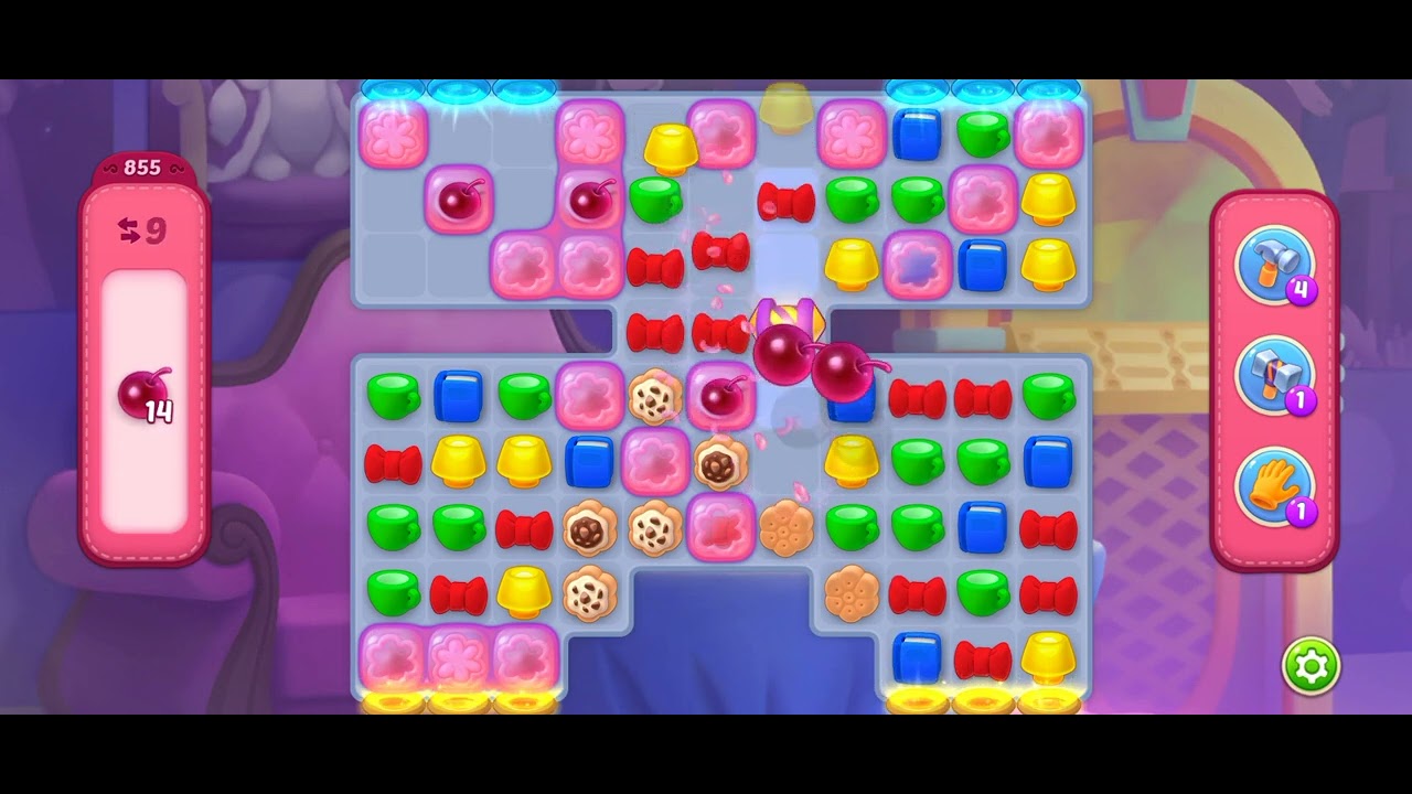 HomeScapes Level 855 Walkthrough || Super Hard Level || Cherry ...