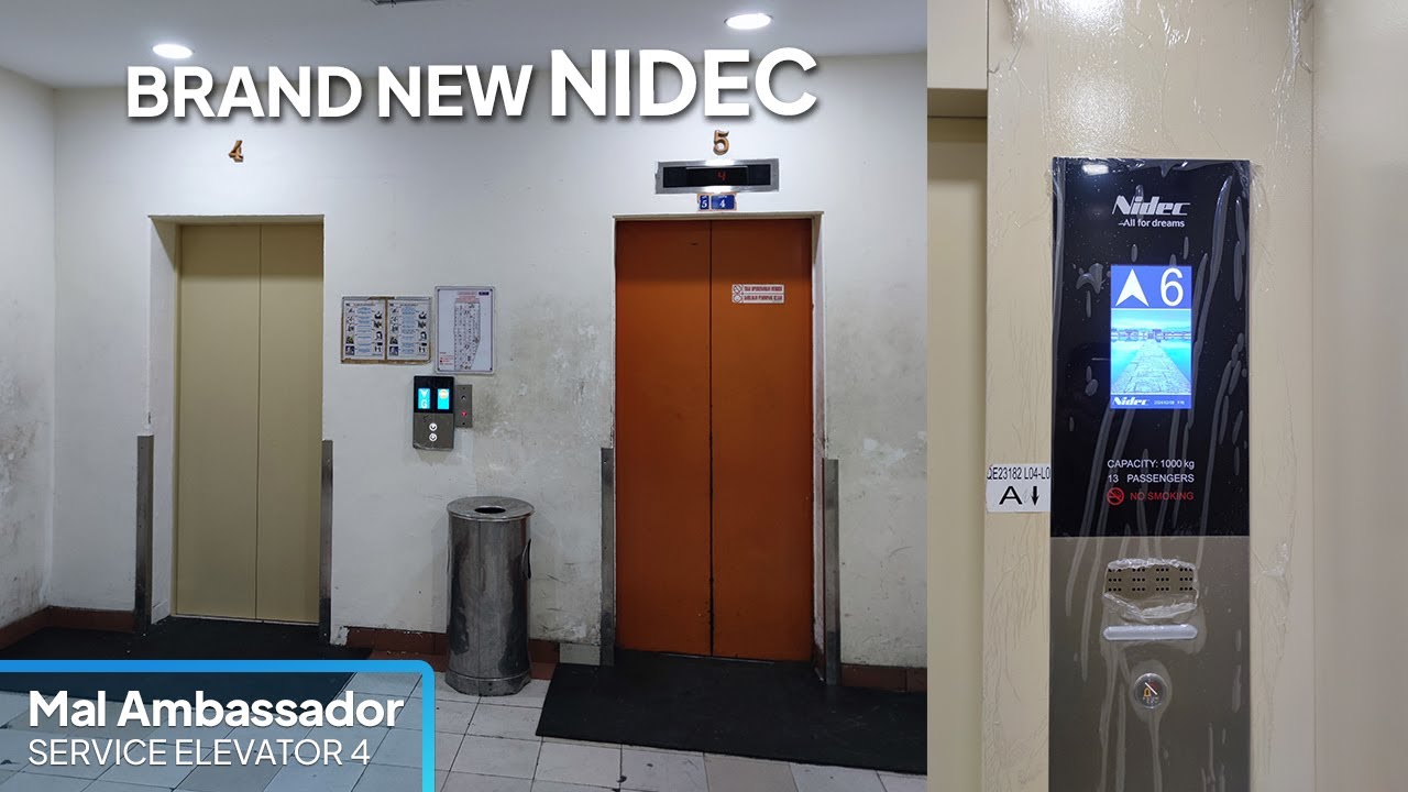 Brand New Nidec Service Elevator - Mal Ambasador, Kuningan, Jakarta (Lift 4) - YouTube