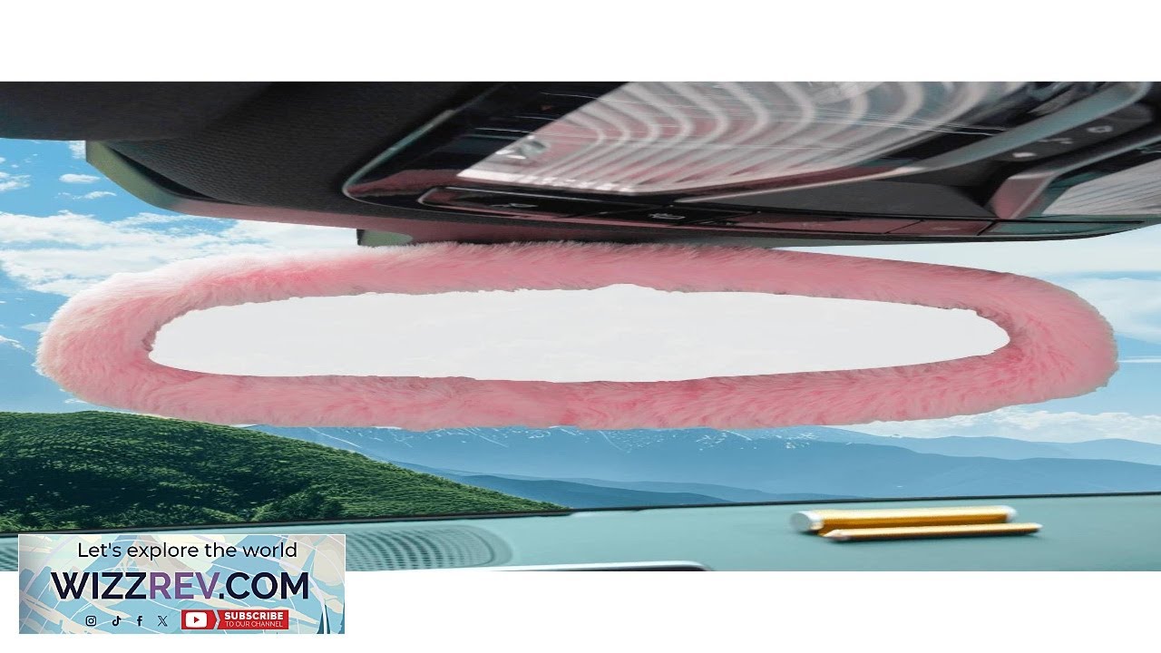1pc Fluffy Cute Rearview Mirror Cover Automotive Interior Decorations ...