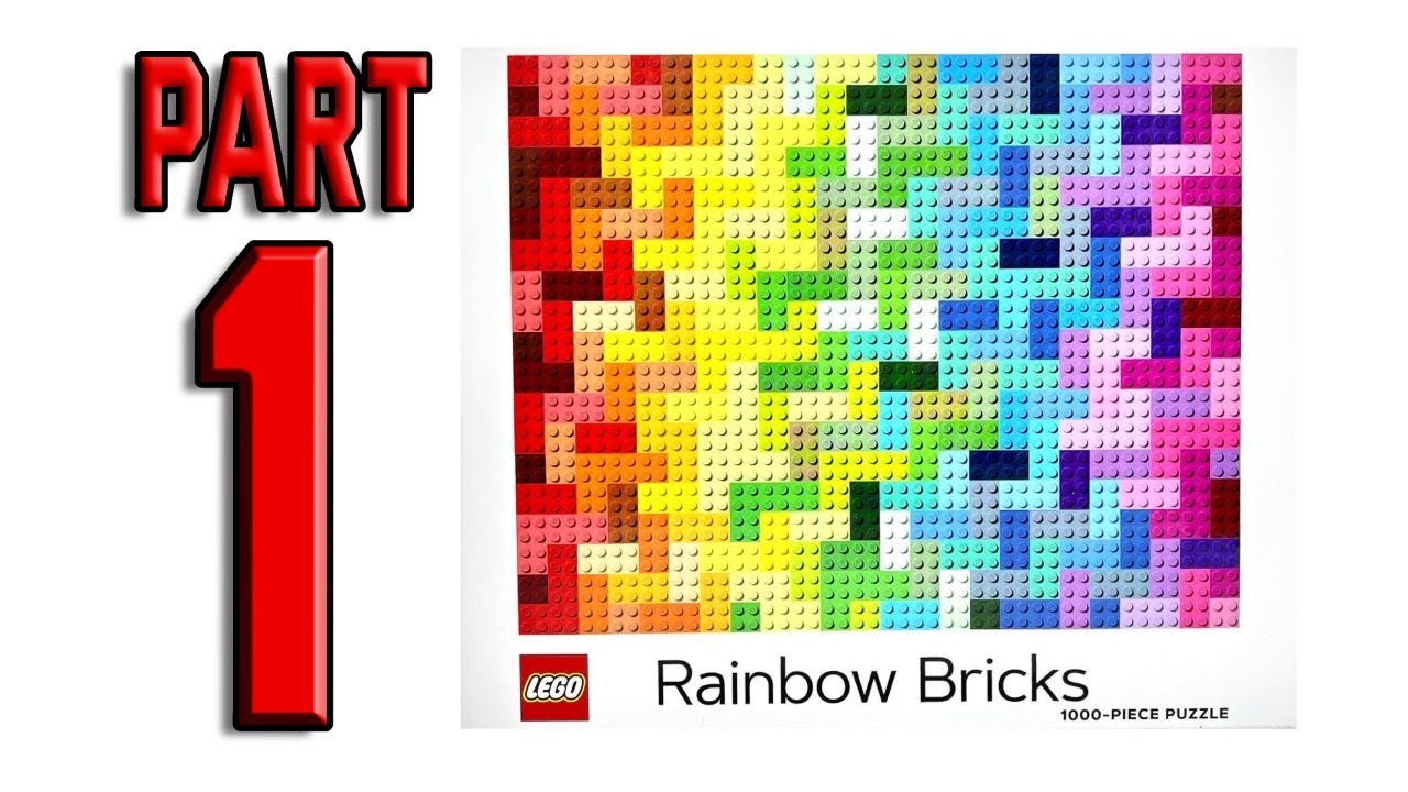 Let's Build Lego Rainbow Bricks Puzzle pt1 - YouTube