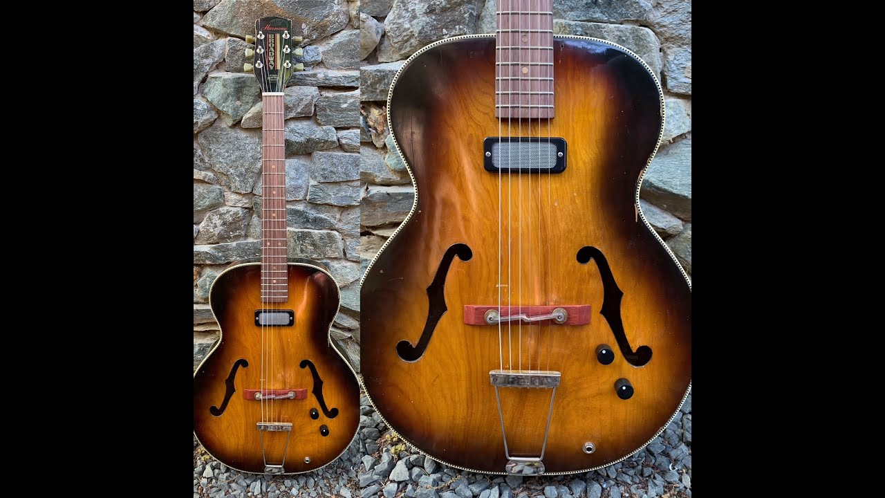 1962 Harmony Broadway Archtop Guitar - YouTube