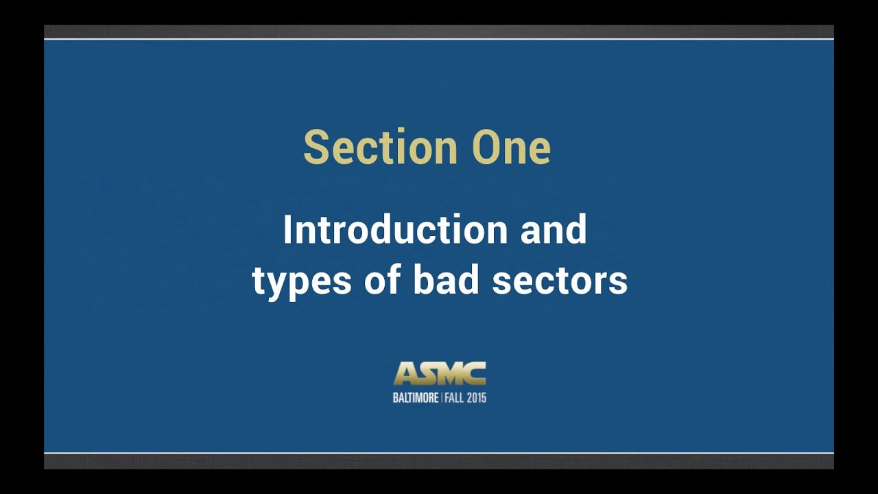 DDI Training Section 1 - Introduction and type of bad sectors - YouTube