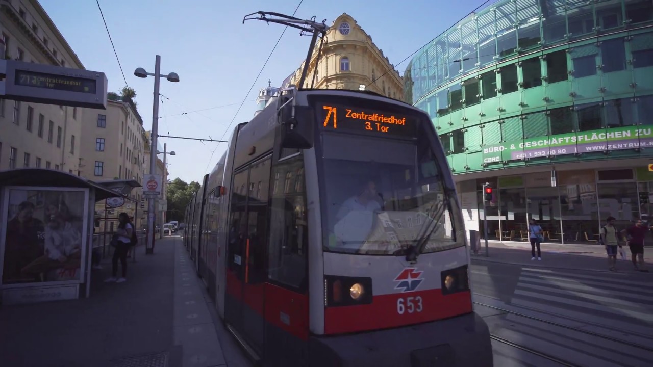 Austria, Vienna, tram 71 ride from Börse to Rennweg - YouTube